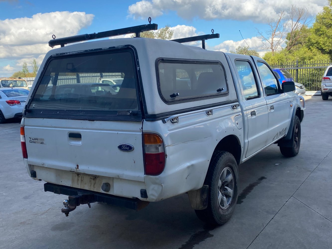 Car Wreckers - Ford Courier 2001 White Manual Diesel