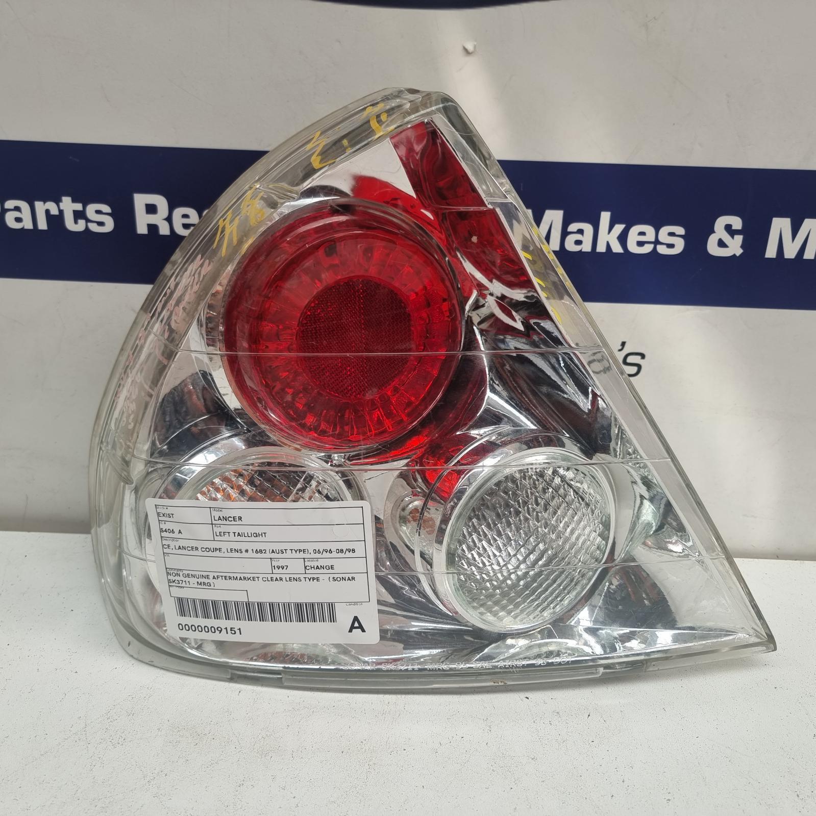 MITSUBISHI LANCER LEFT TAILLIGHT CE, LANCER COUPE, LENS # 1682 (AUST ...