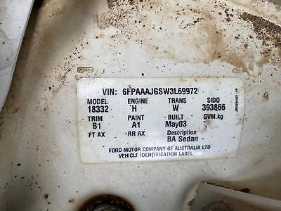 FORD FALCON EF-BF 08/1994-09/2010 FRONT COURTESY LIGHT - MMM Auto Centre