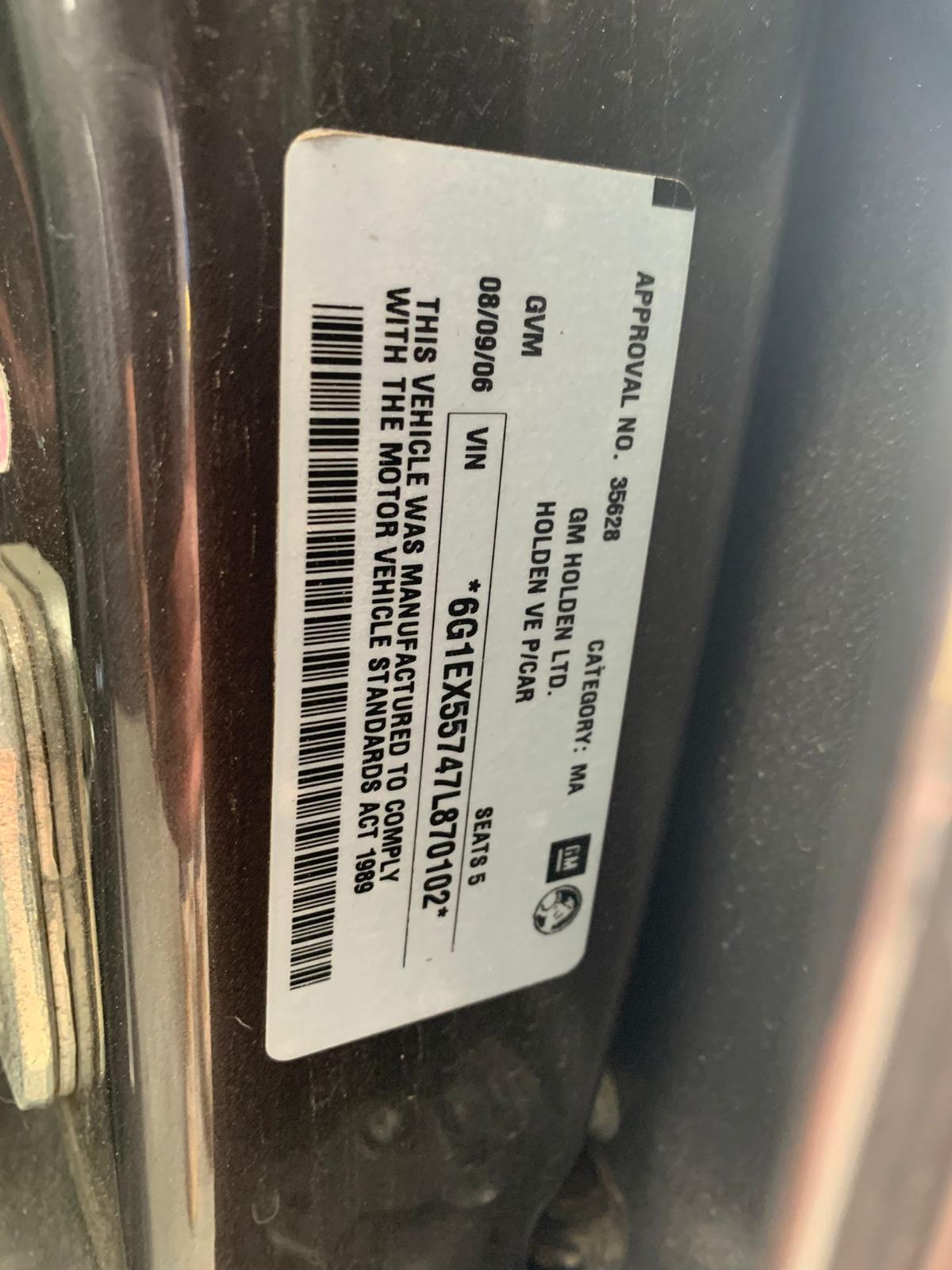 HOLDEN COMMODORE VE 08/2006-04/2013 RIGHT FRONT DOOR SEDAN/WAGON/UTE ...