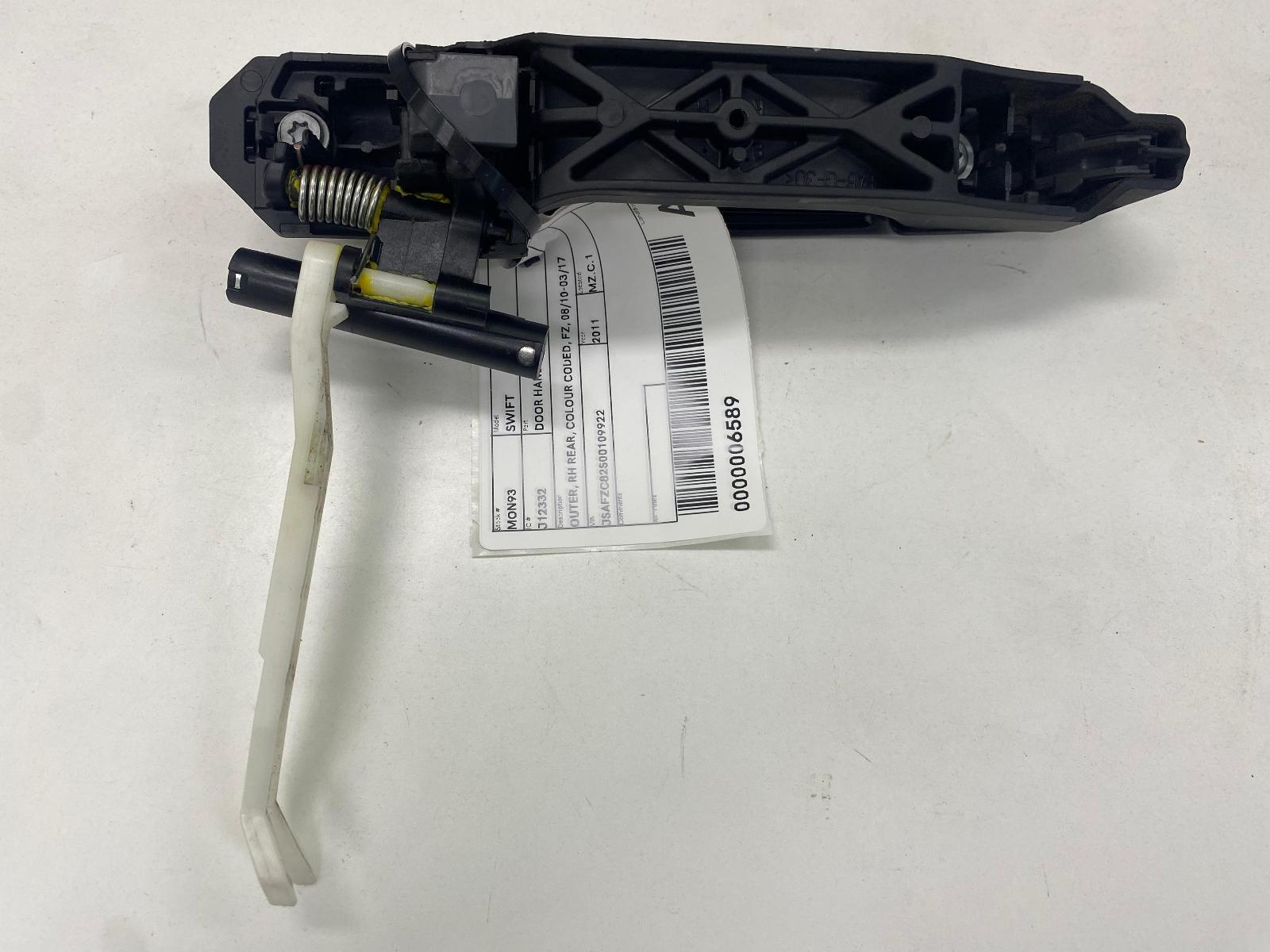 SUZUKI SWIFT DOOR HANDLE OUTER, RH REAR, COLOUR CODED, FZ, 08/10-03/17 ...