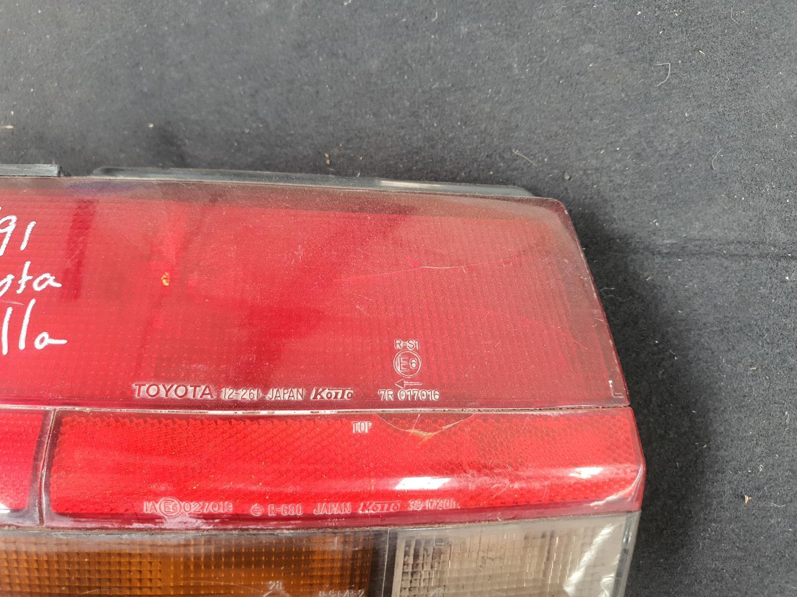 TOYOTA COROLLA LEFT TAILLIGHT AE92 SECA 06/89-06/91 815601A370 89 90 91 ...