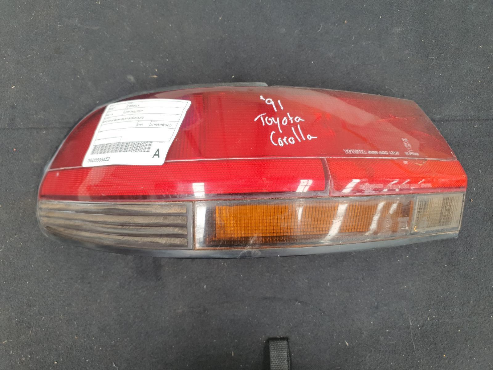 TOYOTA COROLLA LEFT TAILLIGHT AE92 SECA 06/89-06/91 815601A370 89 90 91 ...